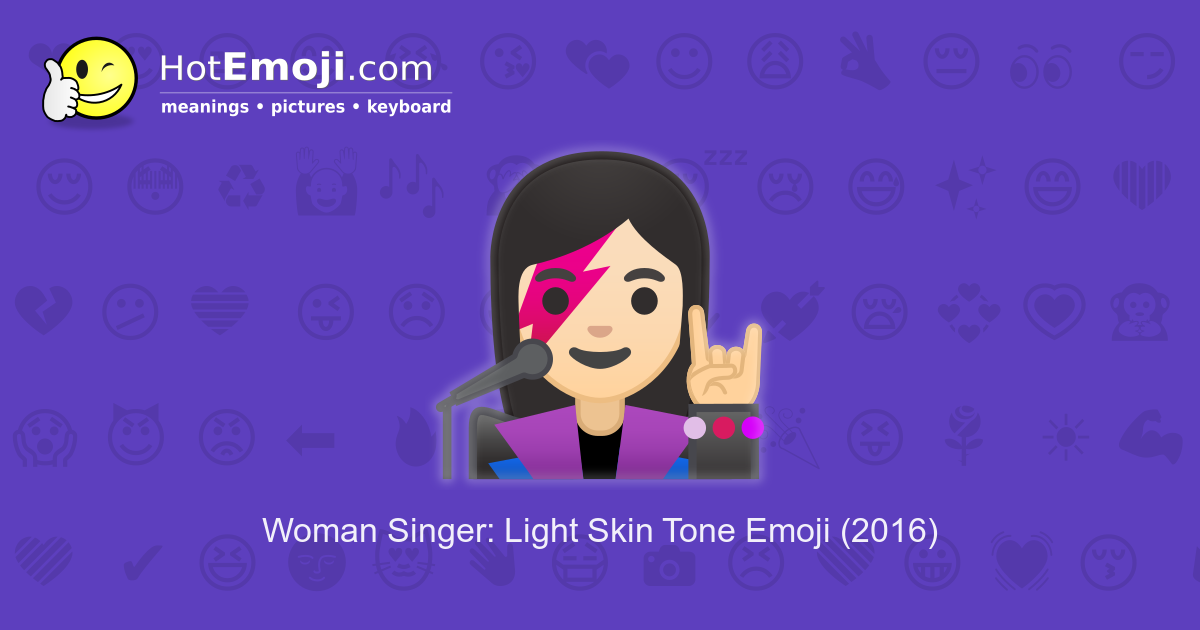 👩🏻‍🎤 Woman Singer Emoji with Light Skin Tone Meaning and Pictures