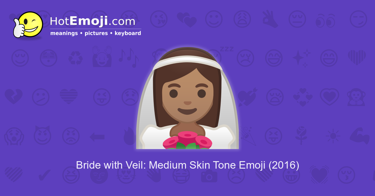 👰🏽 Bride with Veil Emoji with Medium Skin Tone Meaning and Pictures