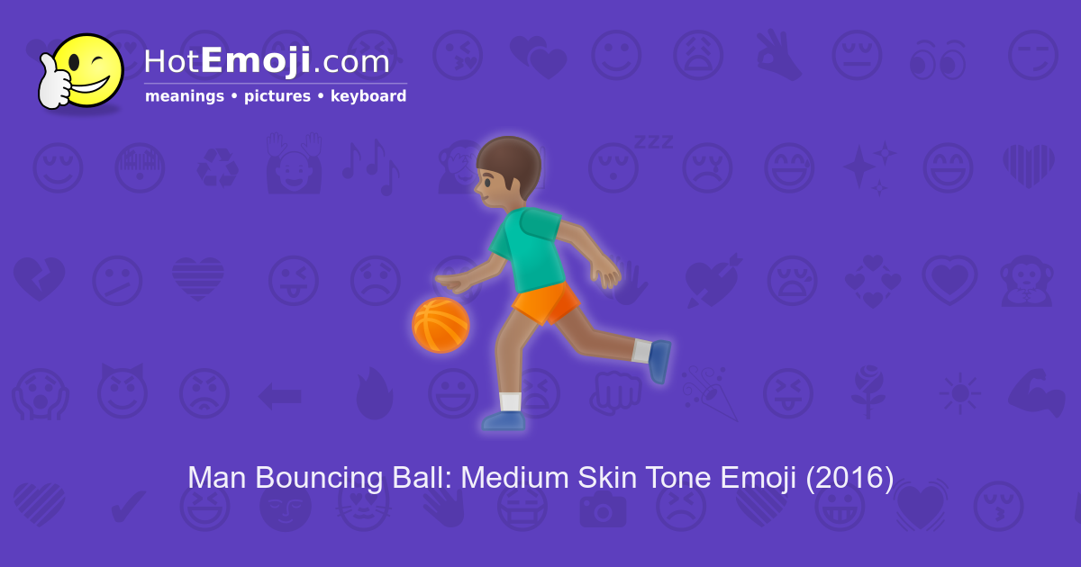 ⛹🏽‍♂️ Man Bouncing Ball Emoji with Medium Skin Tone Meaning