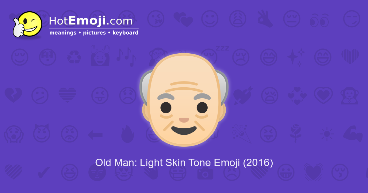 👴🏻 Old Man Emoji with Light Skin Tone Meaning and Pictures