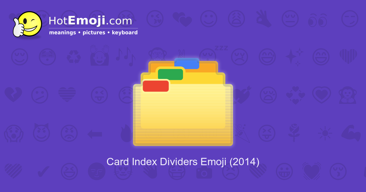 🗂️ Card Index Dividers Emoji Meaning with Pictures: from A to Z