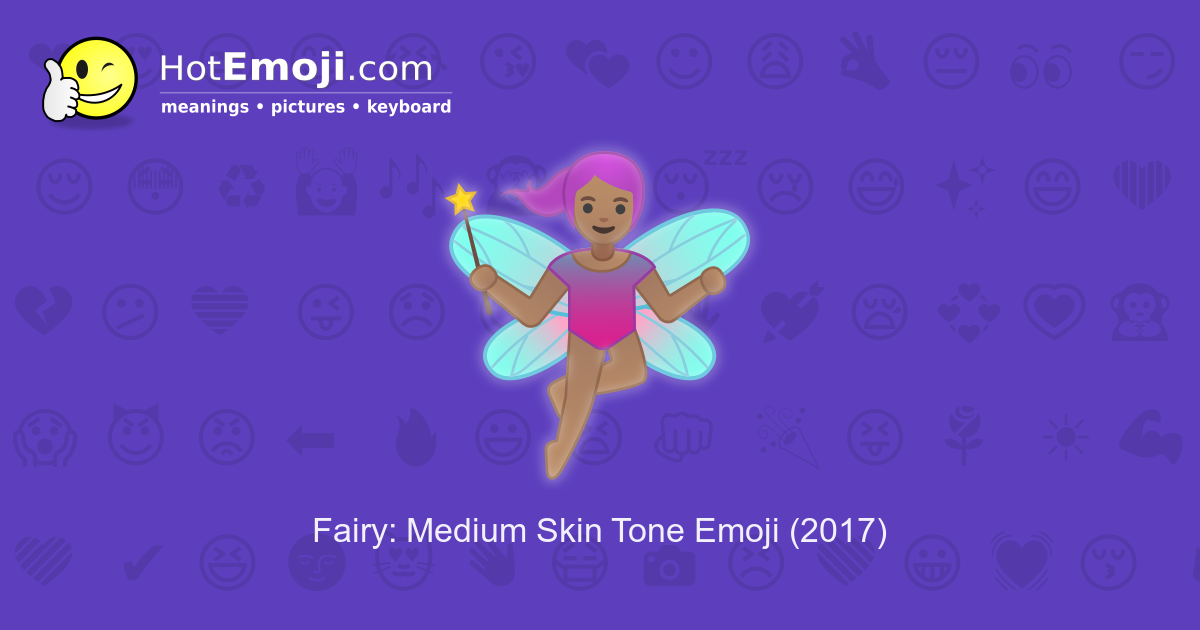 🧚🏽 Fairy Emoji with Medium Skin Tone Meaning and Pictures
