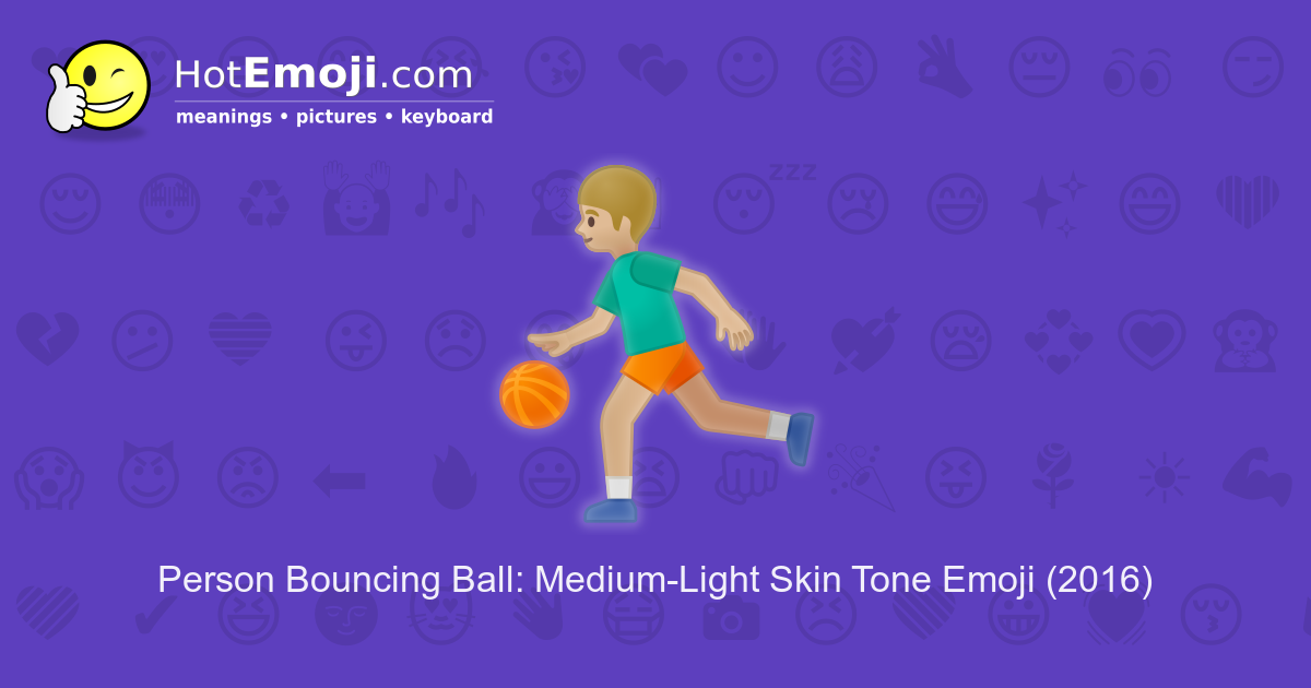 ⛹🏼 Person Bouncing Ball Emoji with Medium-Light Skin Tone Meaning