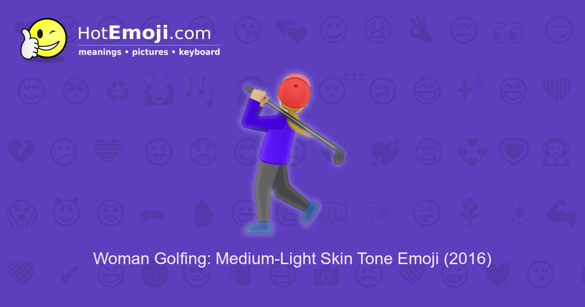 🏌🏼‍♀️ Woman Golfing Emoji with Medium-Light Skin Tone Meaning