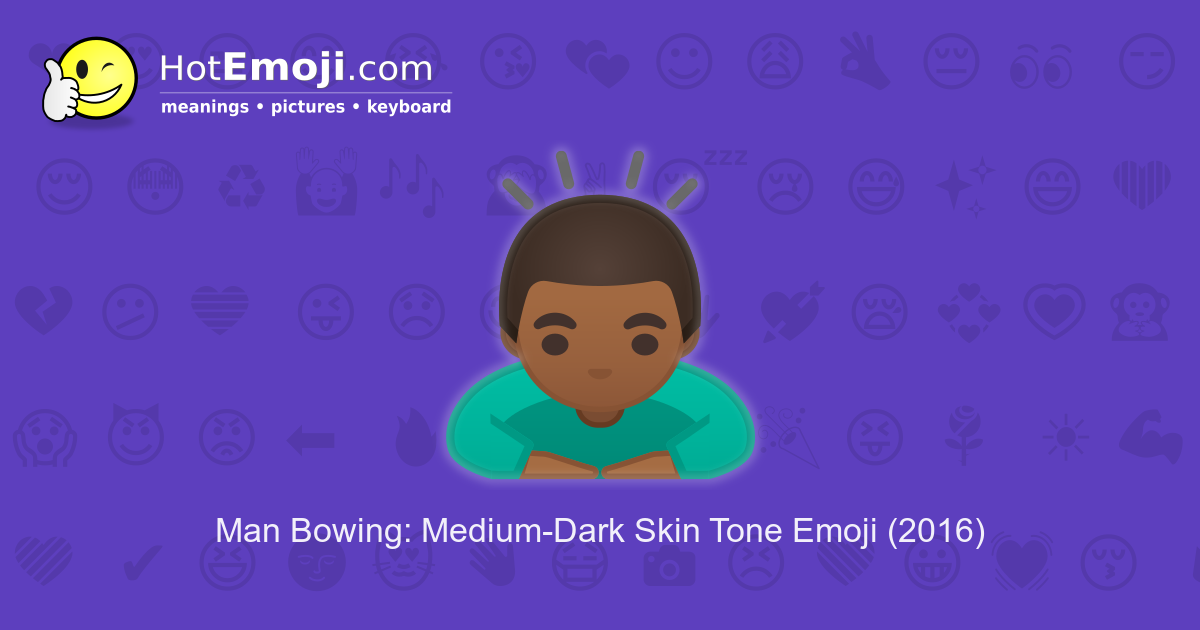 🙇🏾‍♂️ Man Bowing Emoji with Medium-Dark Skin Tone Meaning