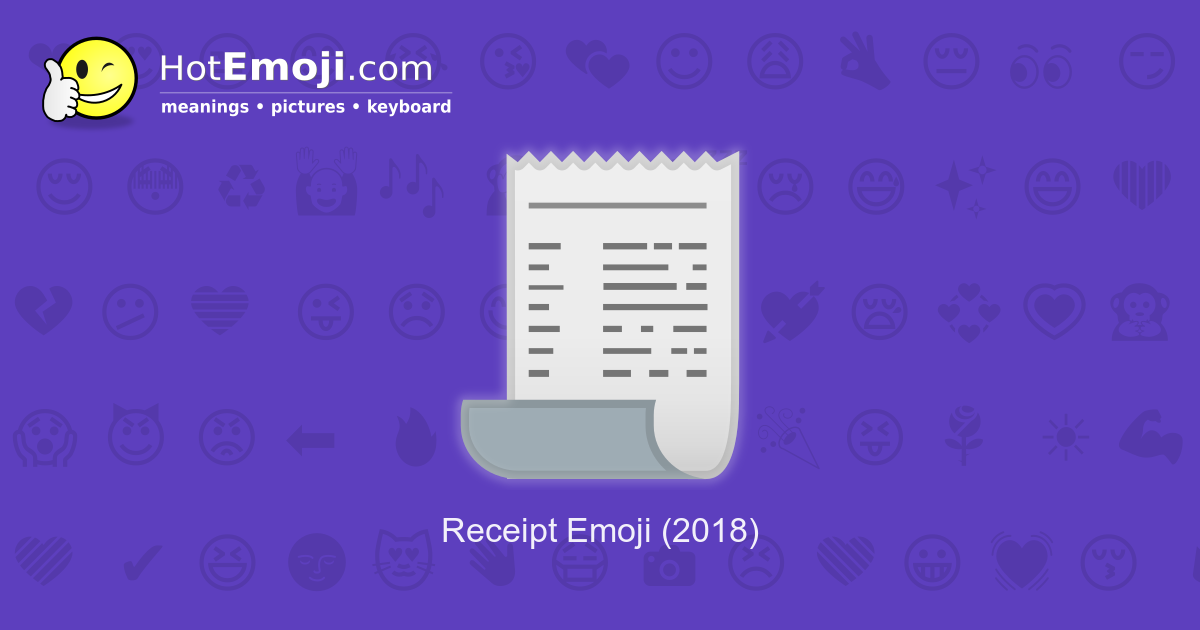🧾 Receipt Emoji Meaning with Pictures: from A to Z